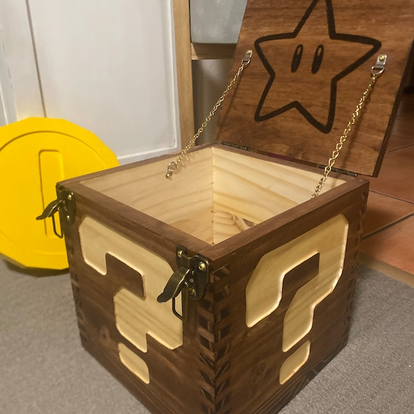 Super Mario Coin Box - Video Game Decor / Retro Gaming Nintendo Art ...