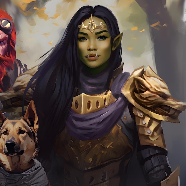 Custom Fantasy Character Commission, Personalized Character Portraits ...