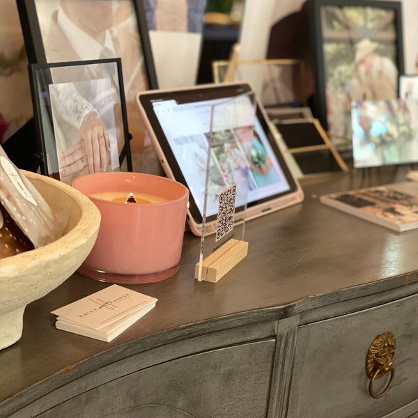 Custom Acrylic Business Decoration Sign - Personalized QR Sign, Shop ...