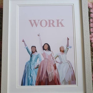 Hamilton Inspired Schuyler Sisters 'WORK' Print Illustration Musical ...