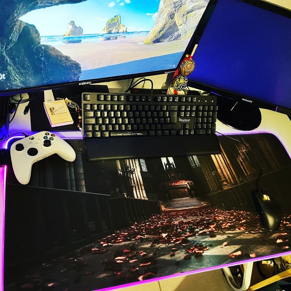 Treasure Map LED Gaming Mouse Pad, Desk Mat Pirate Themed Xxl RGB ...