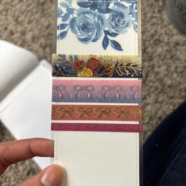 Pink Hearts & Bows | 5mm Washi Sample | Pink Washi Tape Pastel Washi ...