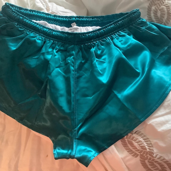 Shiny Nylon Sprinter & Retro Activewear Shorts - Sporty Chic Satin ...
