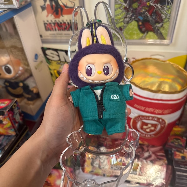 17 Cm Handmade Labubu Outfit, Sage Green Jumpsuit, Labubu Outfit ...