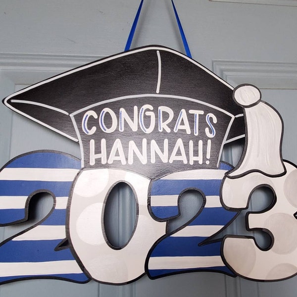 CUSTOM Class of 2025 Door Hanger, Class of 2026, Graduation Door Hanger ...