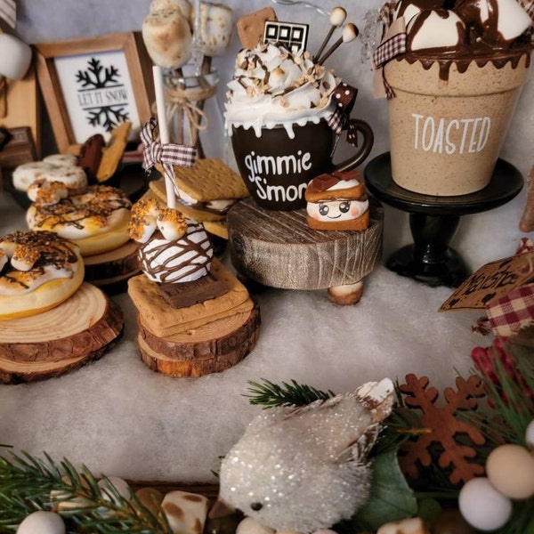 Smores Faux Drink Smores Decor Smores Tiered Tray Decor Fake Smore ...