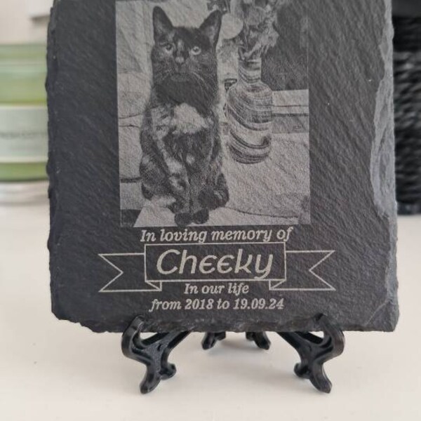 Personalized Slate Custom Memorial Photo Keepsake Engraved Tribute ...