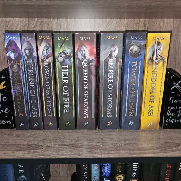Pre- Order - Obsidian Bookends - Book Quote Bookends - Throne of Glass ...