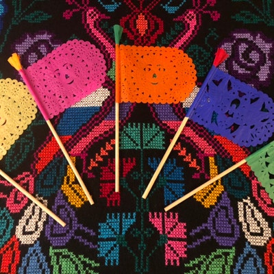 Mexican Paper Flags 30 Flags Fiesta Decoration Papel - Etsy