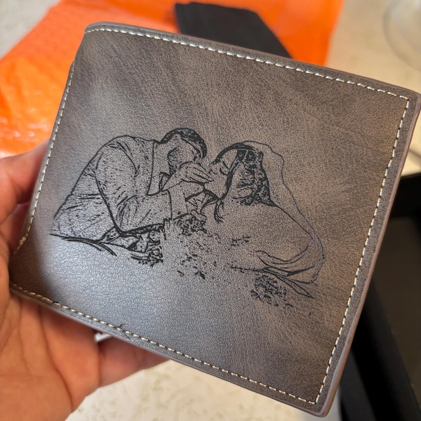 Personalized Picture Wallets for Men, Custom Engraved Photo Wallet ...