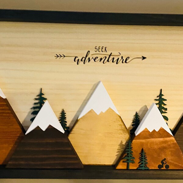 Handcrafted Wooden Pine Tree Decor With Lights: Christmas Cabin Decor ...