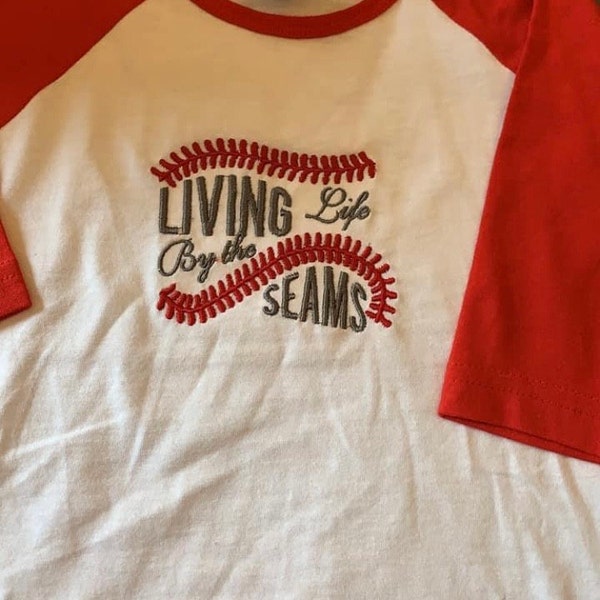 Living Life by the Seams - Machine Embroidery Design, Baseball ...