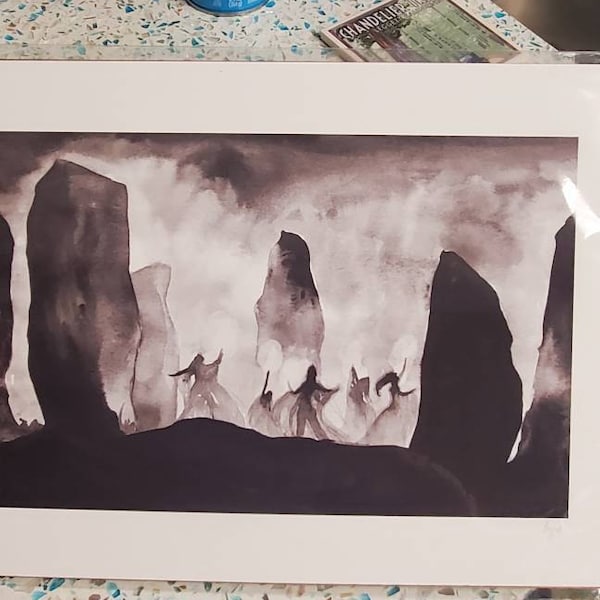 OUTLANDER FAN ART Ink Painting Outlander Dancing Maidens Print - Etsy