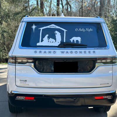 O Holy Night, Nativity Vinyl Window Decal - Etsy