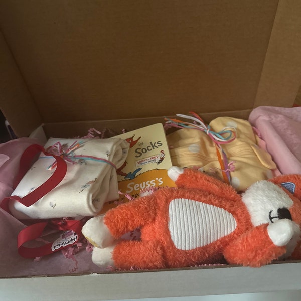 Baby Girl Fox Gift Set: Plush Toy, Onesies & Dr. Seuss Book - Etsy