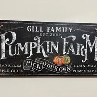 Personalized Pumpkin Farm Sign - Fall, Halloween, Modern Farmhouse Wall ...