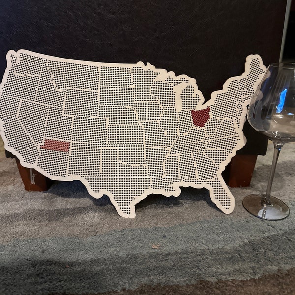 IMPERFECT Stitchable Wooden US State Maps | SECONDS | Cross Stitch ...