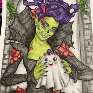 Mermaid Hug Grayscale Coloring Page ORIGINAL HAND DRAWN Mermay - Etsy