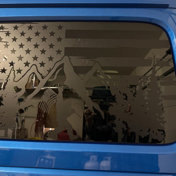 4runner Side Window Decals. American Flag With German Shepherd Dog Head ...
