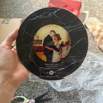 Personalized Vinyl Record With Photo Acrylic Song Plaque Anniversary ...