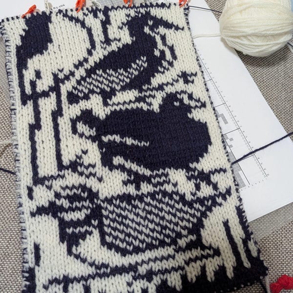PDF Pattern - Wading Birds Double Knit Scarf - Etsy