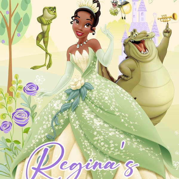 Princess Tiana Welcome Sign, Princess Tiana Welcome Board, Princess ...