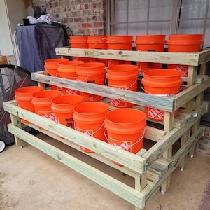 5-gallon Bucket DIY Garden Stand 15 Buckets PDF Download - Etsy