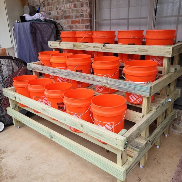 5-gallon Bucket DIY Garden Stand (6 Buckets) | PDF Download - Etsy