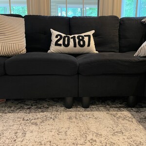 Custom Zip Code Pillow Cover, Punch Needle Pillow, Personalized Pillows ...