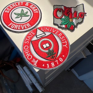 Ohio College Football State Patch Buckeye Embroidered Iron on AH6 - Etsy