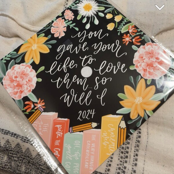 Teacher Graduation Cap, Graduation Cap Topper, Graduation Cap for ...