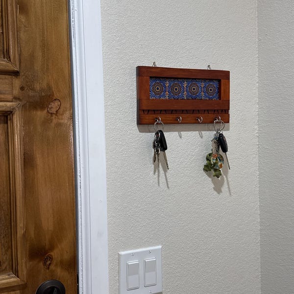 Key Holder for Wall, Key Rack, Key Hanger, Mexican Tile, Ceramic Tile ...