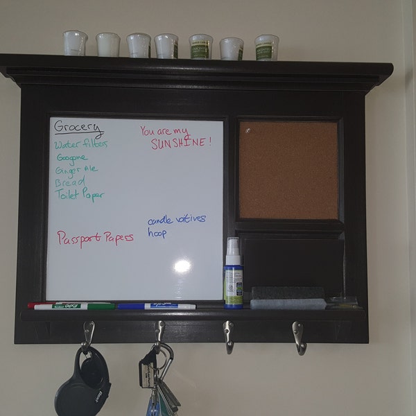 Command Center Wall Organizer Home Decor Storage Corkboard Office Decor ...