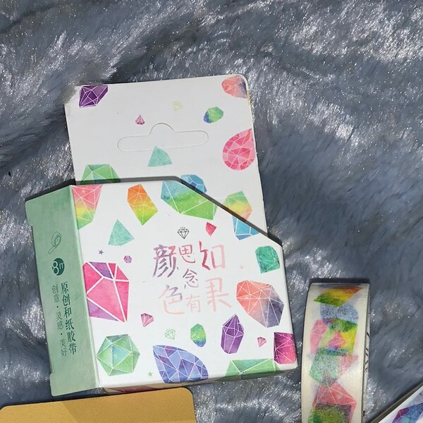 Raw Diamond Washi Tape 7M Diamond Colorful Diamond Raw Stones Crystals ...