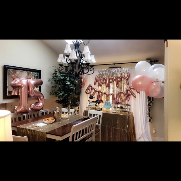 15th Birthday Decorations Quinceanera Party Supplies 15 Rose Gold ...