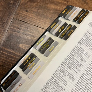 Bible Tabs Black Copper Matte-coated Sticker Tabs Bible Tabs for Men ...