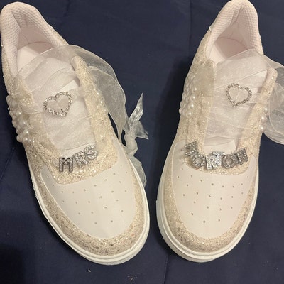 Personalized Brides, Bridal Sneakers, Lightened Sole, Bridal Shoe Color ...