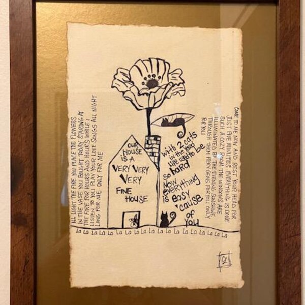 Bubbles up Jimmy Buffett Song Lyric Wall Art ORIGINAL Drawing on ...