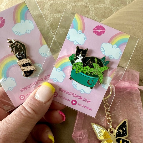 Stitch Witch Enamel Pin Witch Craft Witch Crafty Enamel Pin Craft Pin Sewing Pin Gift for Sewer ...