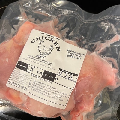 Chicken Poultry Custom Processing Label Pl 90-492 EXEMPT Pasture Raised ...