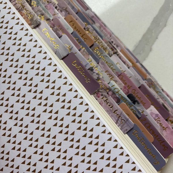 Bible Book Tabs | Pretty Bible Tabs | Bible Index Tabs | Tabs for Your ...