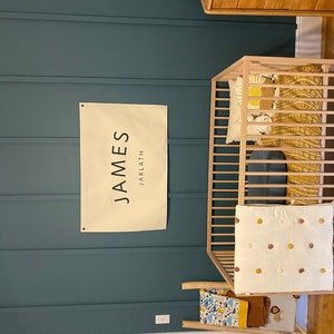 Baby Name Flag Canvas Flag Nursery Name Sign Custom Name - Etsy