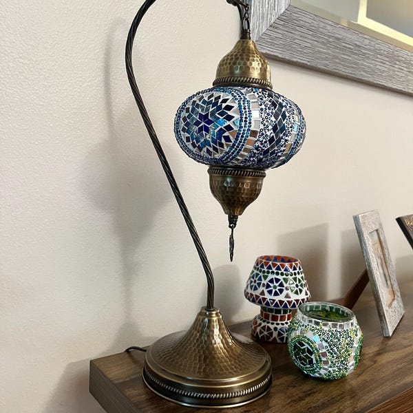 Antique Bedroom Bedside Lamp, Tiffany Lamp, Bohemian Lamp, Souvenir ...