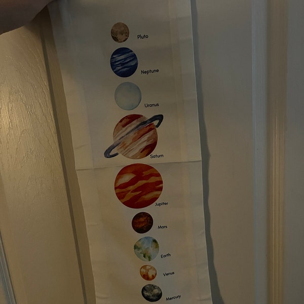 Solar System Poster Chart | Planet Chart | Boy Nursery Decor ...