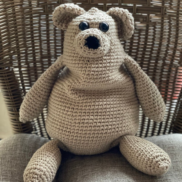 Crochet Pattern, Chunky Benji the Bear, Step by Step US Terms DIY ...