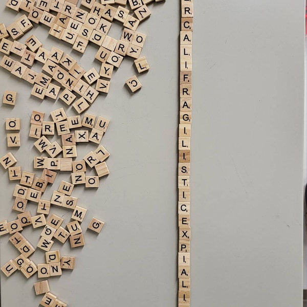 100 Count Magnetic Scrabble Letters - Now Available in Tan, Black or ...