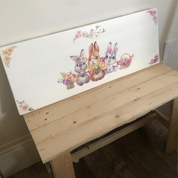 Bunny & Tulips. Watercolor Little Animals and Floral Clipart, Flowers ...