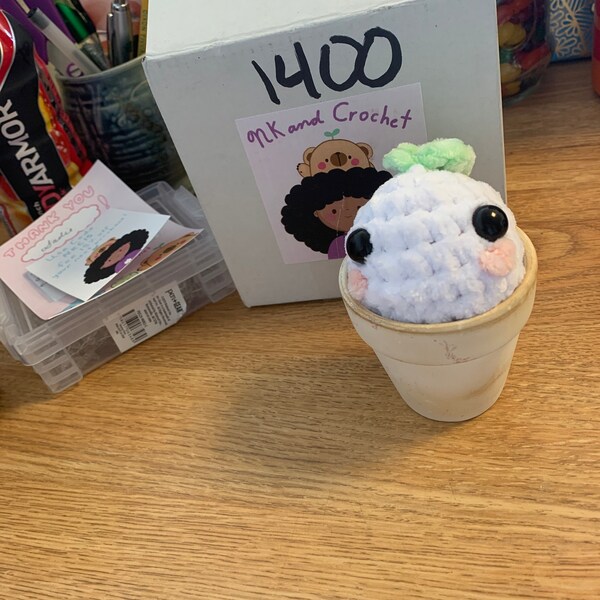 Mini Sprout Plush, Crochet Sprout, Cute Crochet Desk Friend, Cute ...