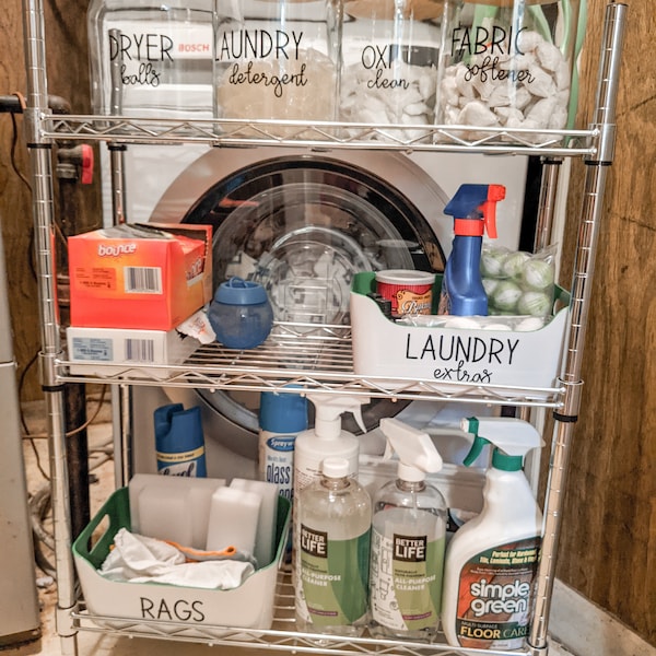 Laundry Room Labels - Set of 6 - Etsy