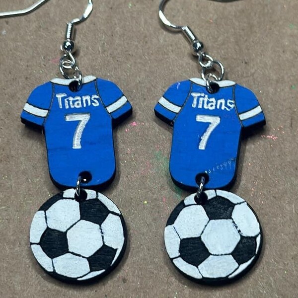 Soccer Jersey Earring File SVG | Glowforge Earring SVG File | Soccer ...